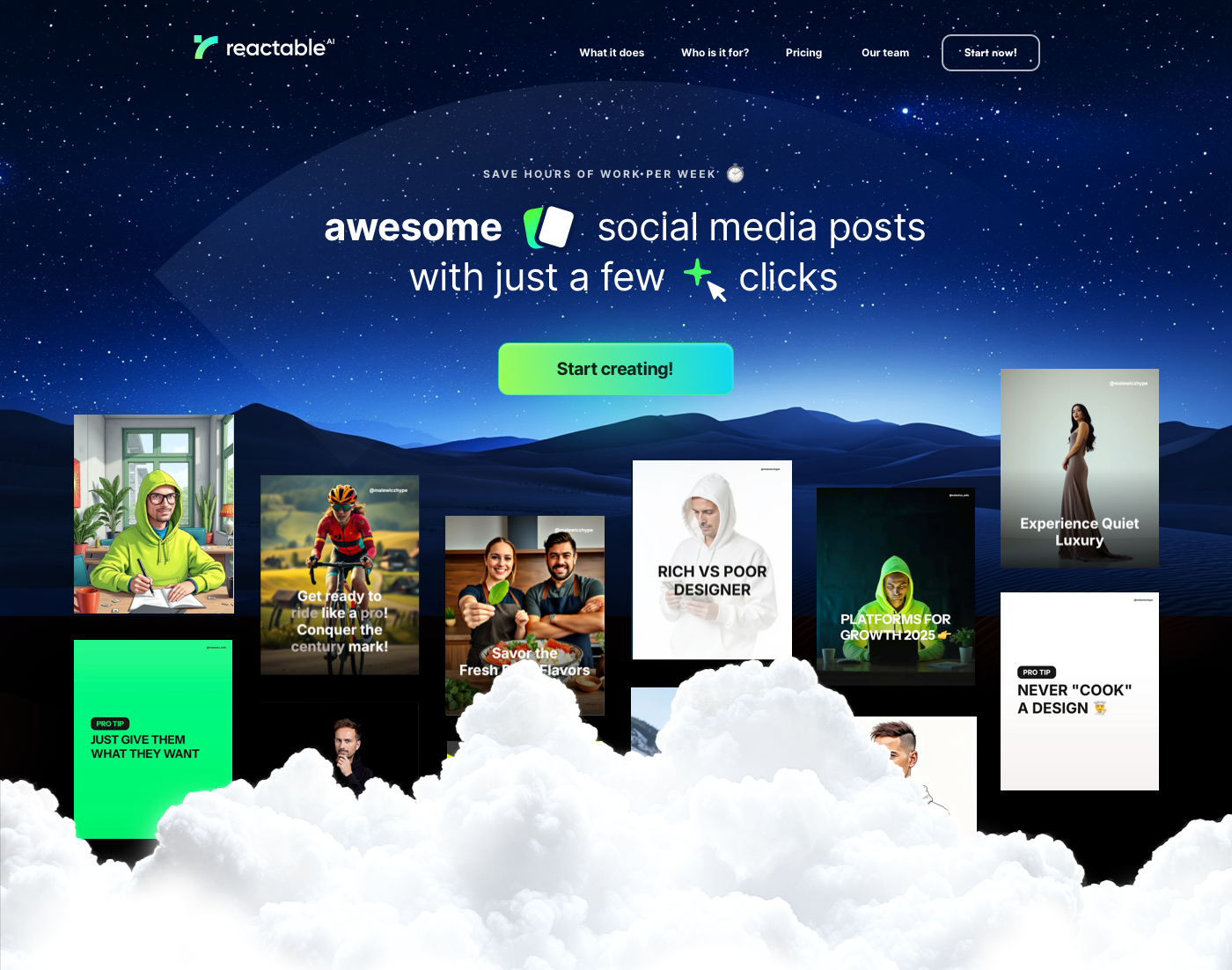 Reactable - Create Stunning Social Media Posts